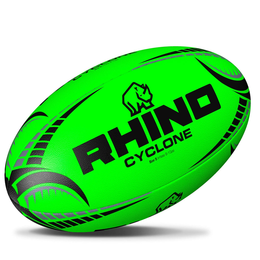 Rhino Fluorescent Cyclone Practice Rugby Ball - Durable, High ...
