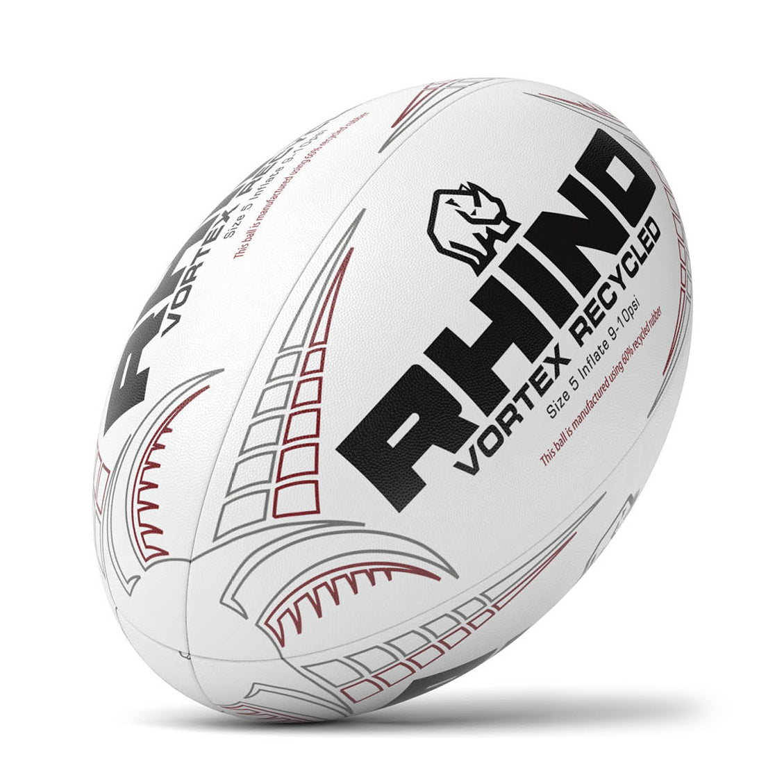 Rhino Vortex Recycled Match Rugby Ball – Sustainable & High-Performance
